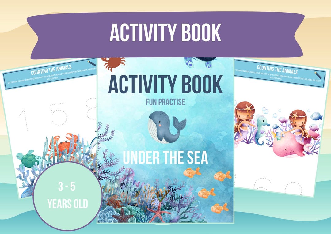 ABC Busy Book for Toddlers Montessori Under the Sea Quiet Book Tracing ...