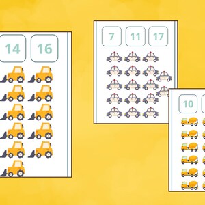 Printable Counting Activity for Kids Vehicles Theme Homeschool ...