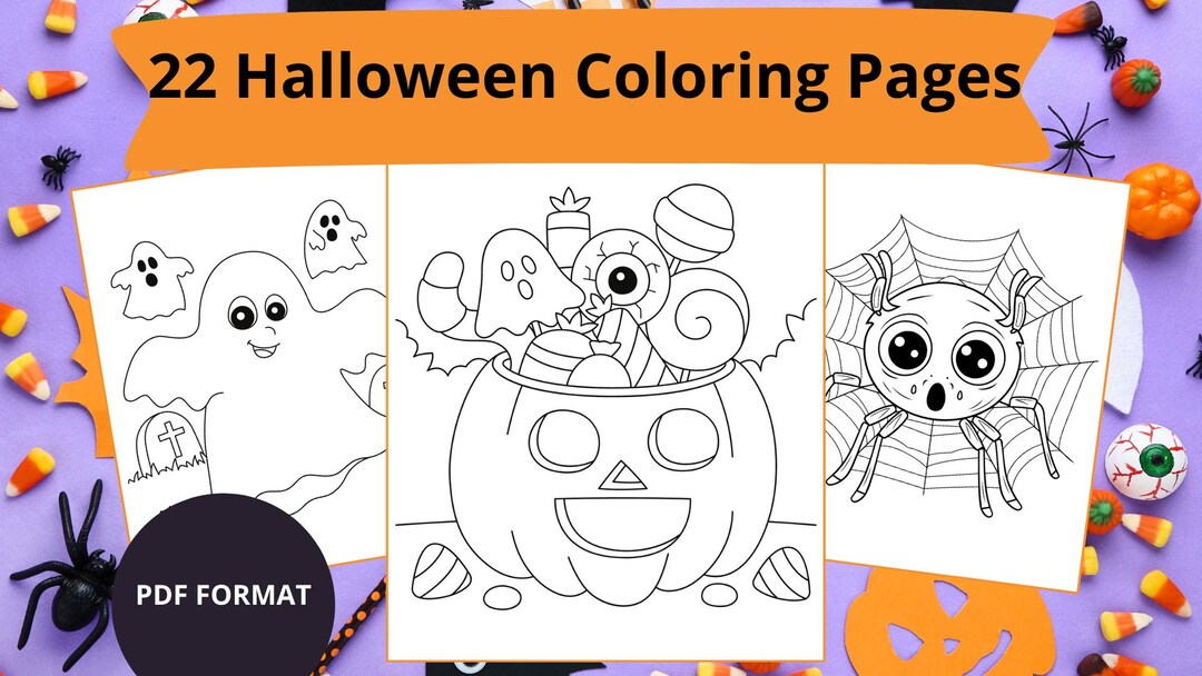 Halloween Coloring Page/printable, Pumpkin Spice/cute Coloring Pages ...
