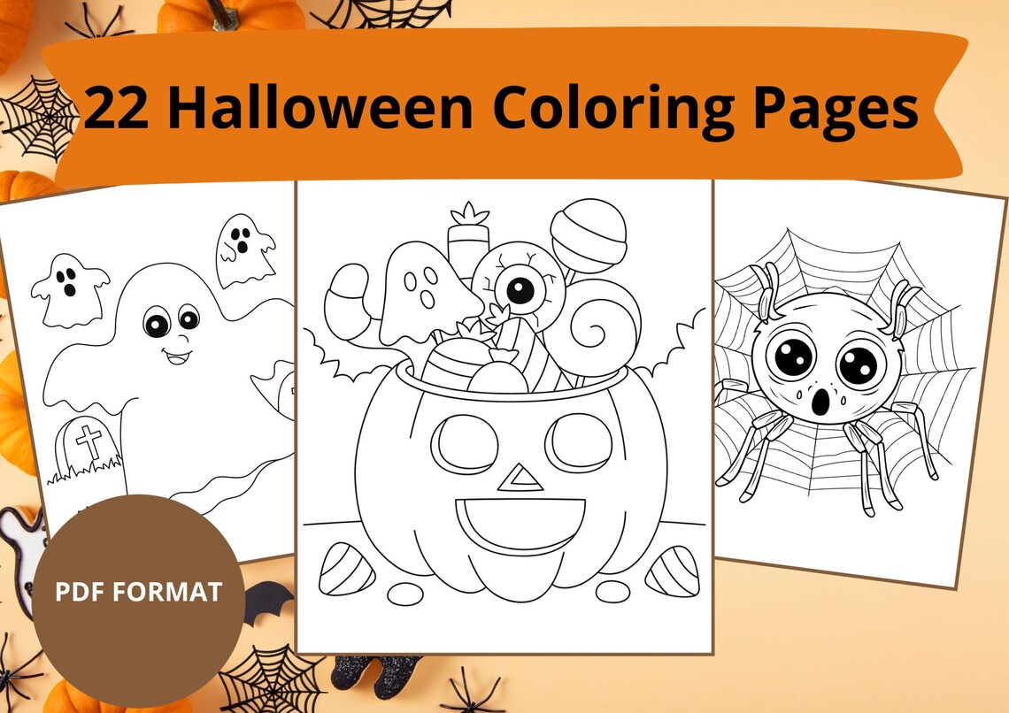 Halloween Coloring Page/printable, Pumpkin Spice/cute Coloring Pages ...