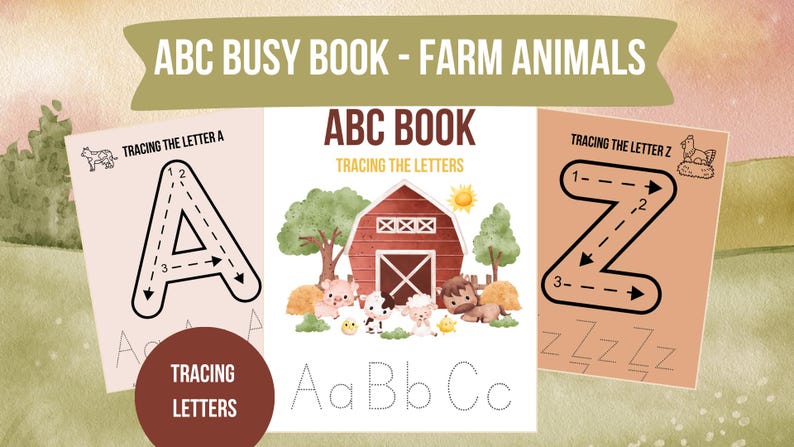 ABC Busy Book for Kids, Alphabet Learning Activity, Educational ...
