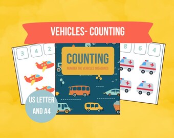 Printable Counting Activity for Kids Vehicles Theme Homeschool ...