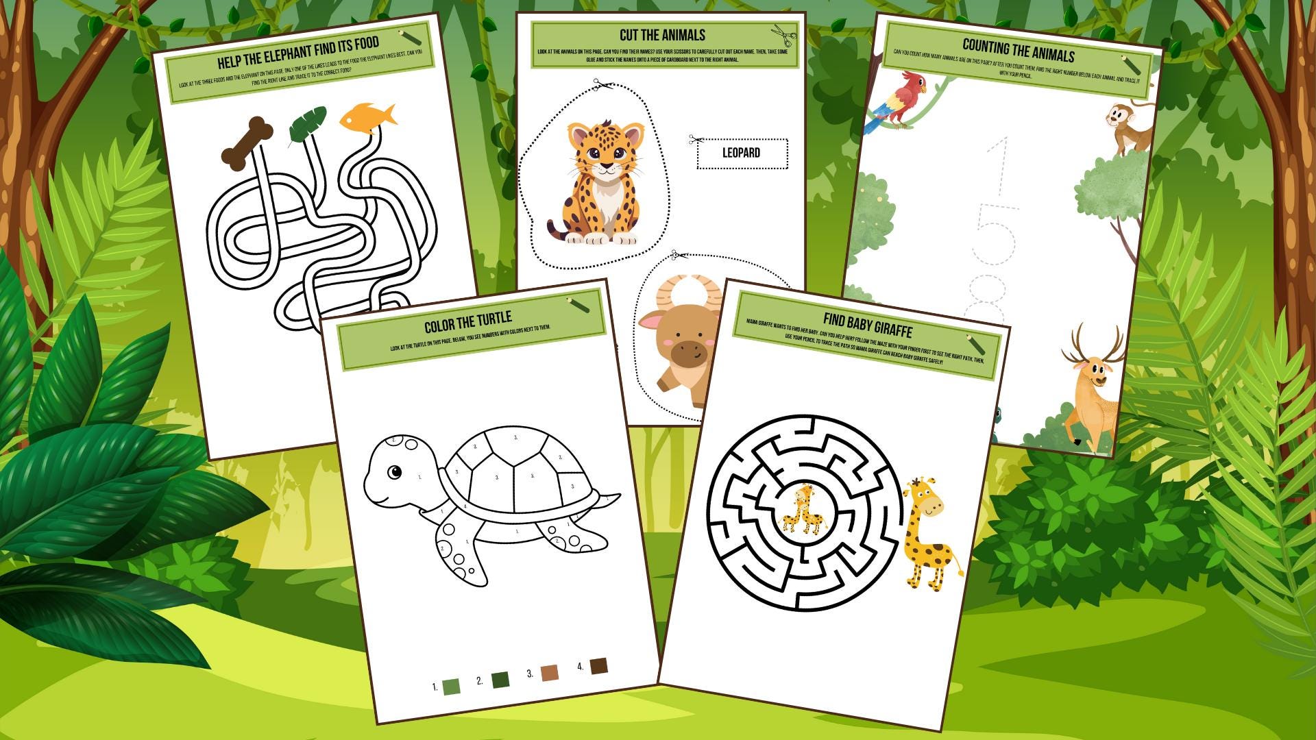 ABC Tracing, Jungle Math, Fun Coloring Pages & Montessori Chore Charts ...