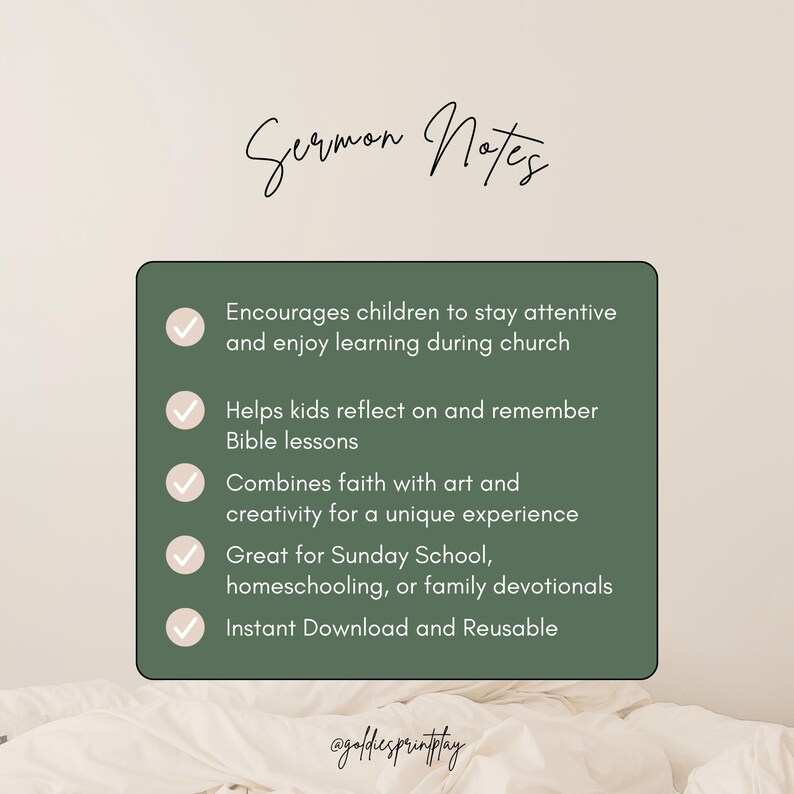 Interactive Kids Sermon Notes Journal | Bible Lesson Activity Sheets ...