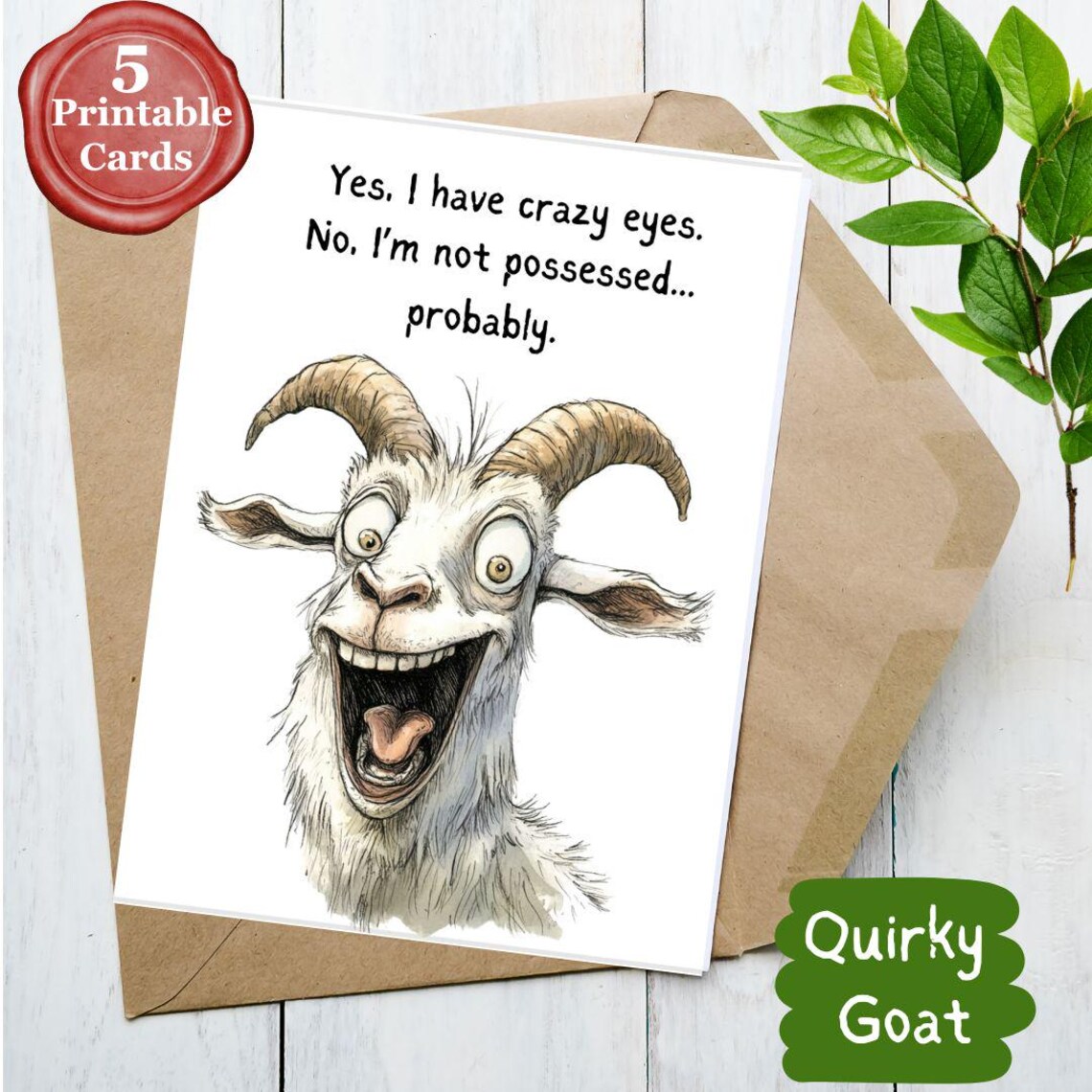 Digital Downloads Printable Cards, 25 Funny and Quirky Barnyard Animal ...