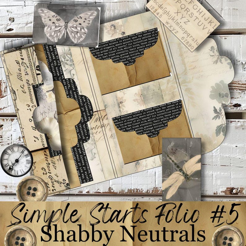 Digital Download Folio, Simple Starts Folio # 5 Shabby Neutrals Easy ...