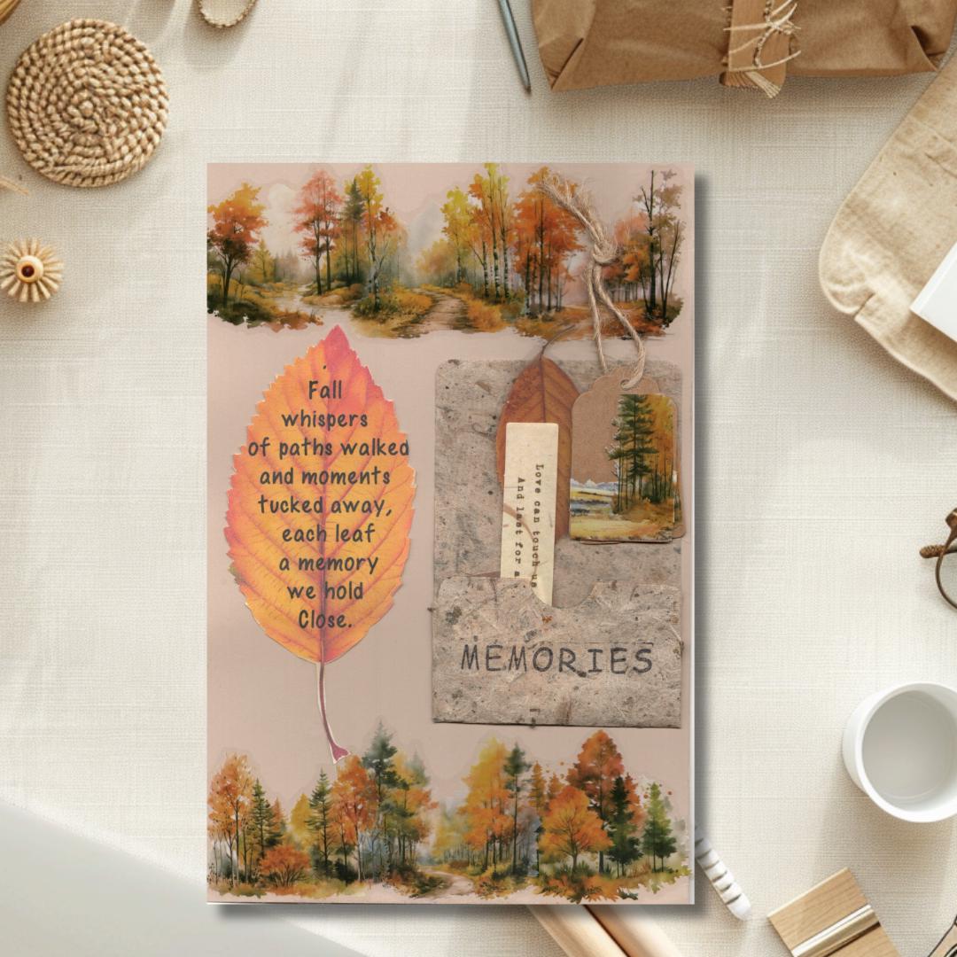 Cozy Autumn Journals: Easy Step-by-step Kits - Fall Leaves, Simple ...