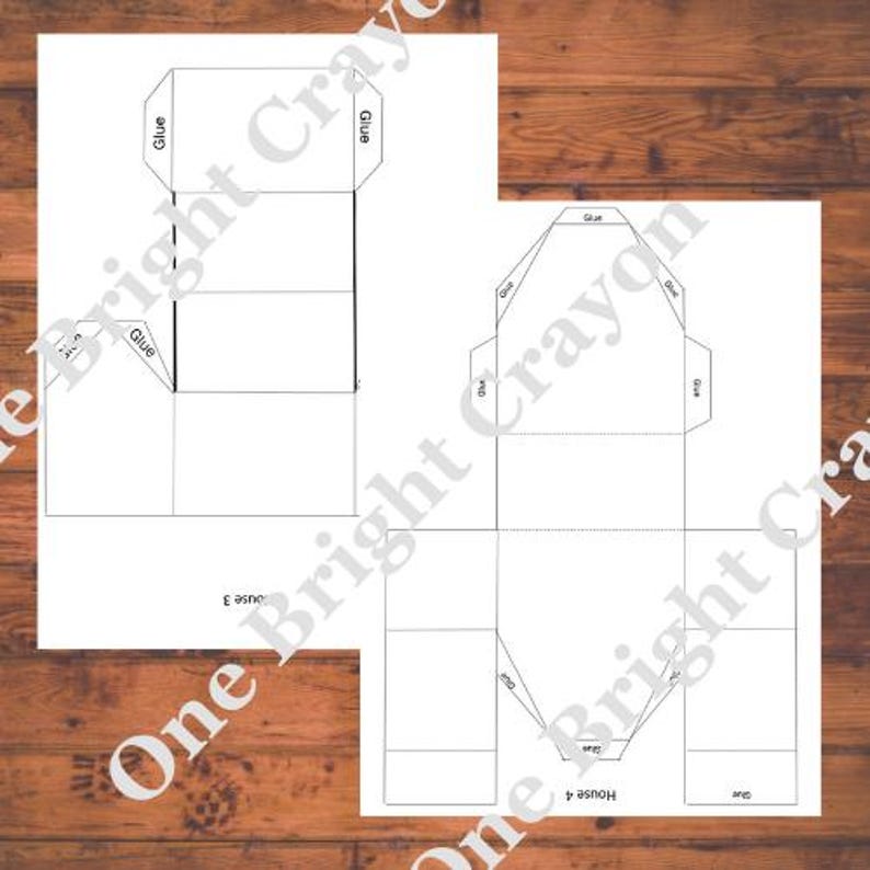 Paper Halloween Houses Game and Craft Printable Kids and Adult Paper ...