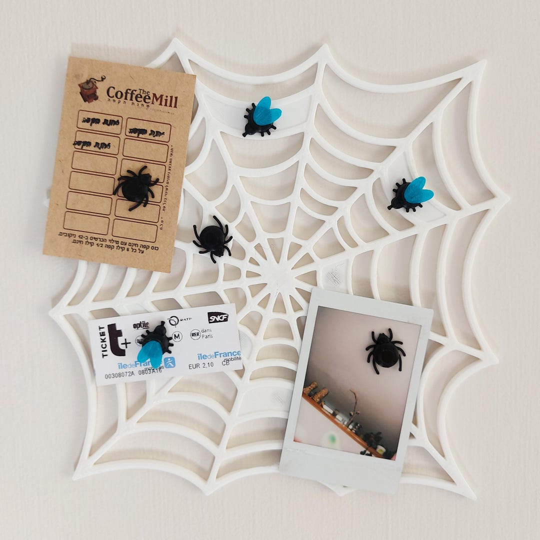 Magnetic Spider Web Picture Board - Etsy