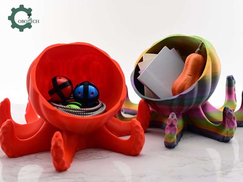 Pumpkin Octopus Controller Holder With Storage Unique Desk Organizer ...