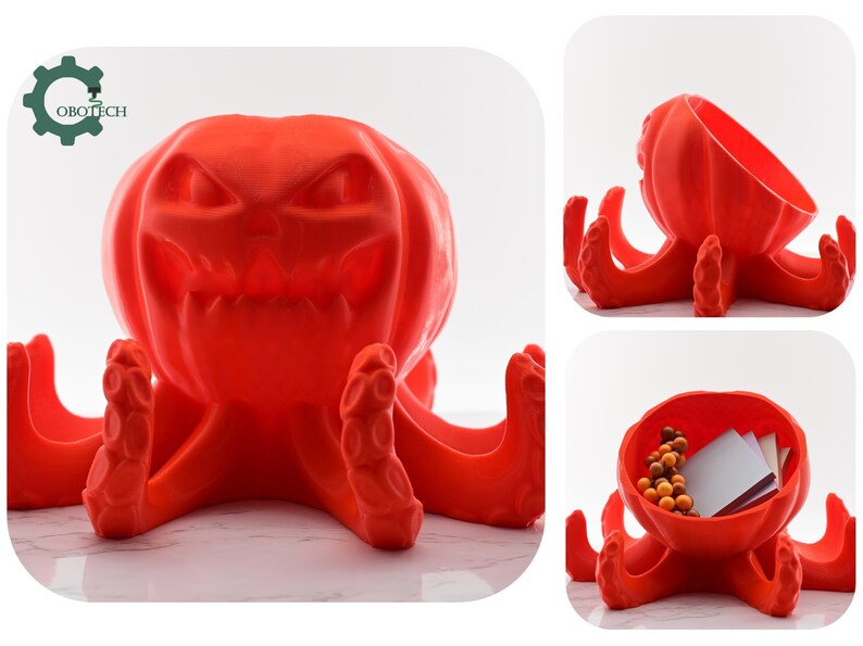 Pumpkin Octopus Controller Holder With Storage Unique Desk Organizer ...