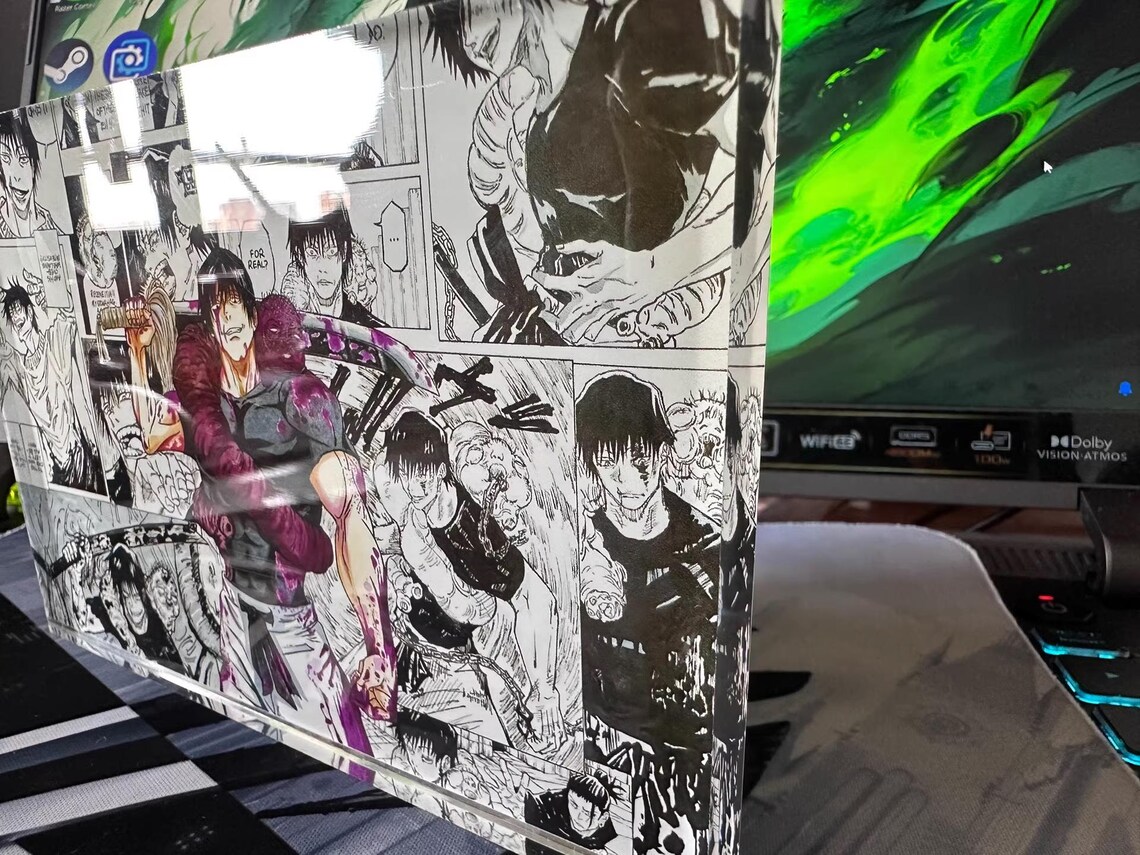 Anime Jujutsu Kaisen Fushiguro Toji DIY Cosplay Acrylic Brick Desktop ...