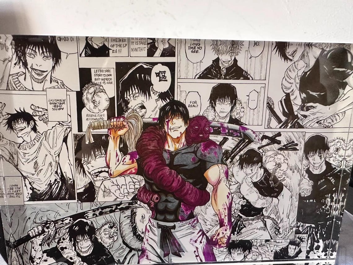 Anime Jujutsu Kaisen Fushiguro Toji DIY Cosplay Acrylic Brick Desktop ...