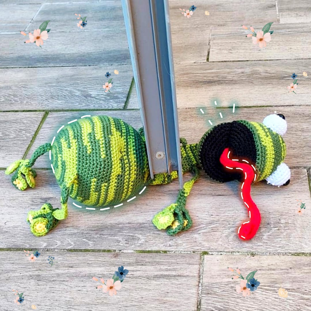 Crazy Squashed Frog Crochet Door Stopper - Etsy