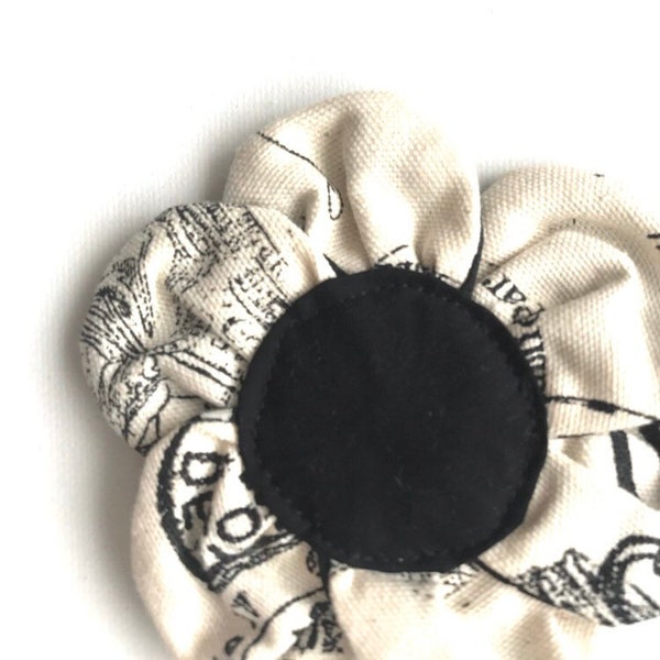 Fabric Flower Pin - Etsy
