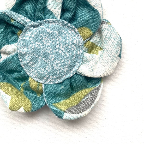 Fabric Flower Pin - Etsy