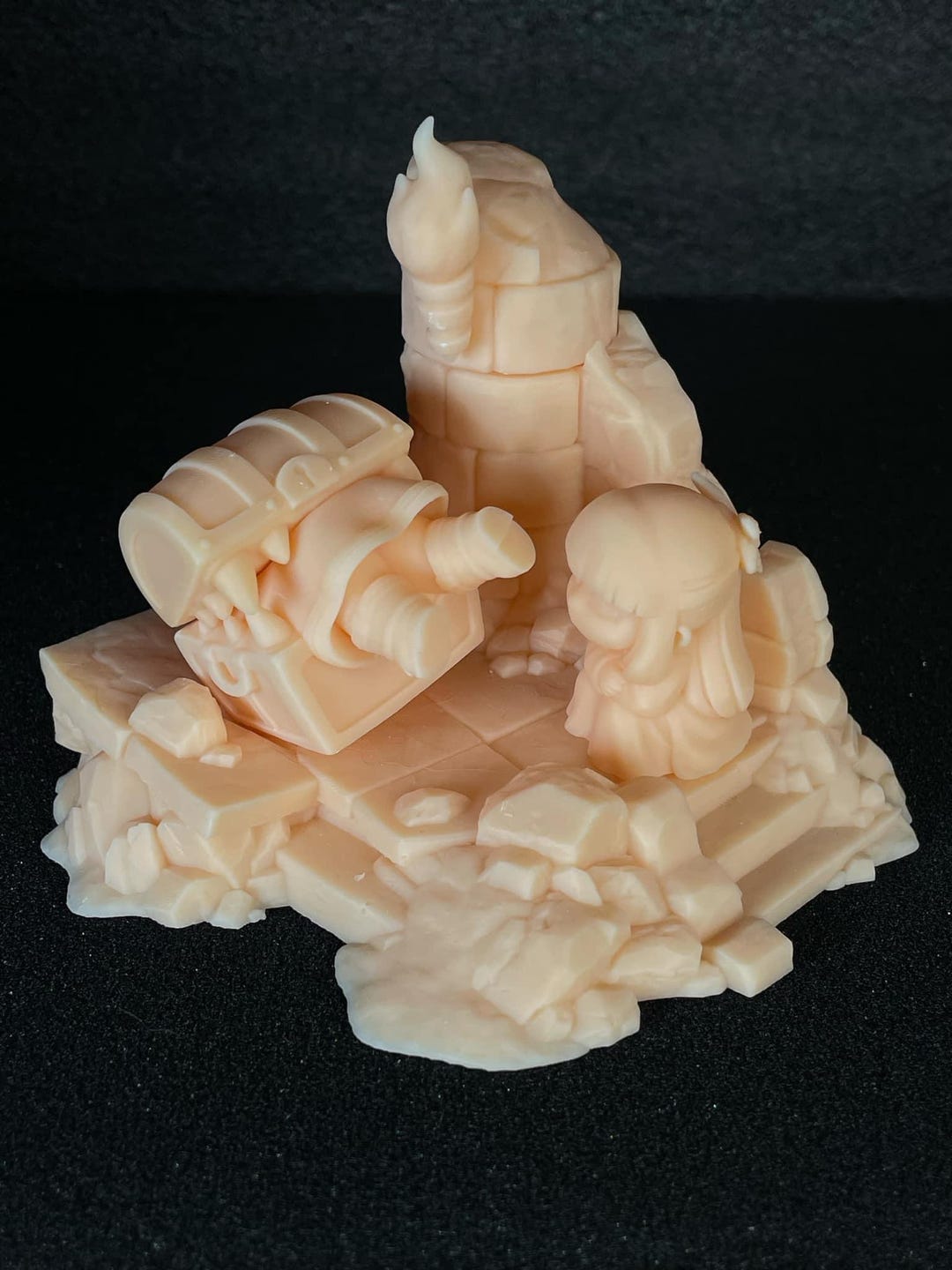 Unpainted Chibi Frieren in Mimic With Chibi Fern- Frieren Inspired ...