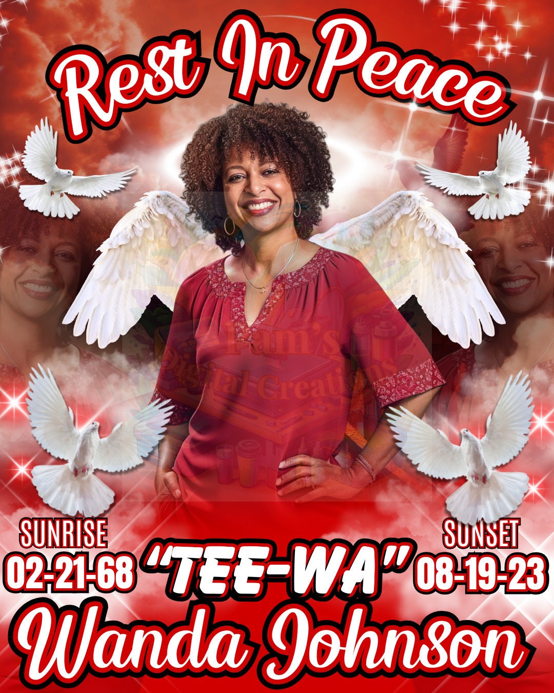 6 Editable Memorial Templates - Etsy