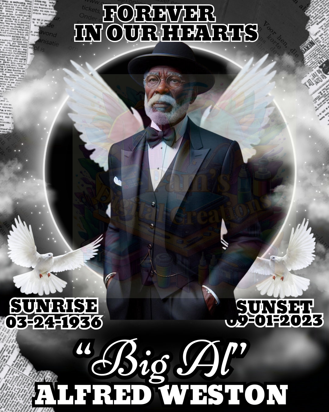 6 Editable Memorial Templates - Etsy