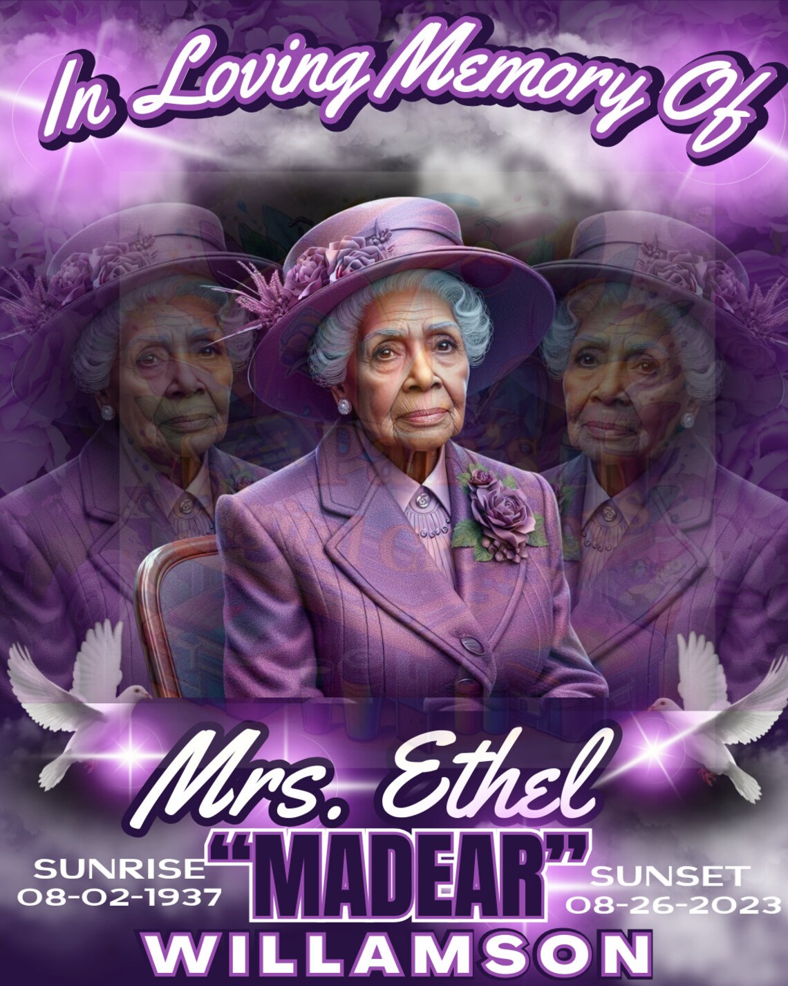 6 Editable Memorial Templates - Etsy