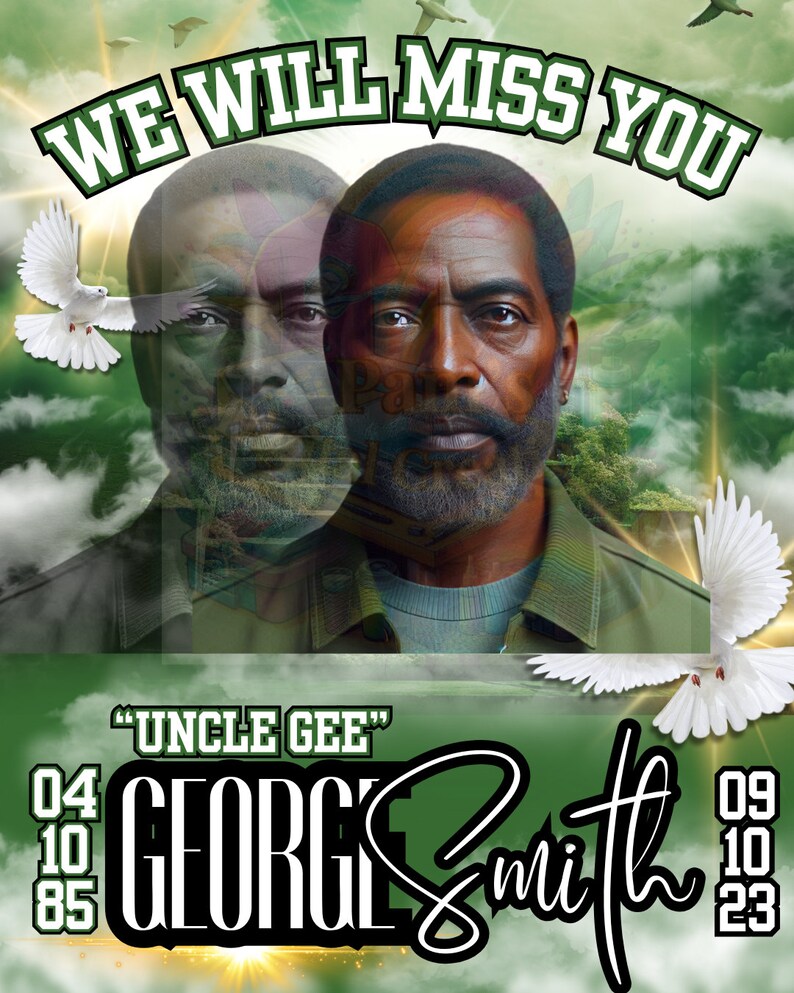 6 Editable Memorial Templates - Etsy