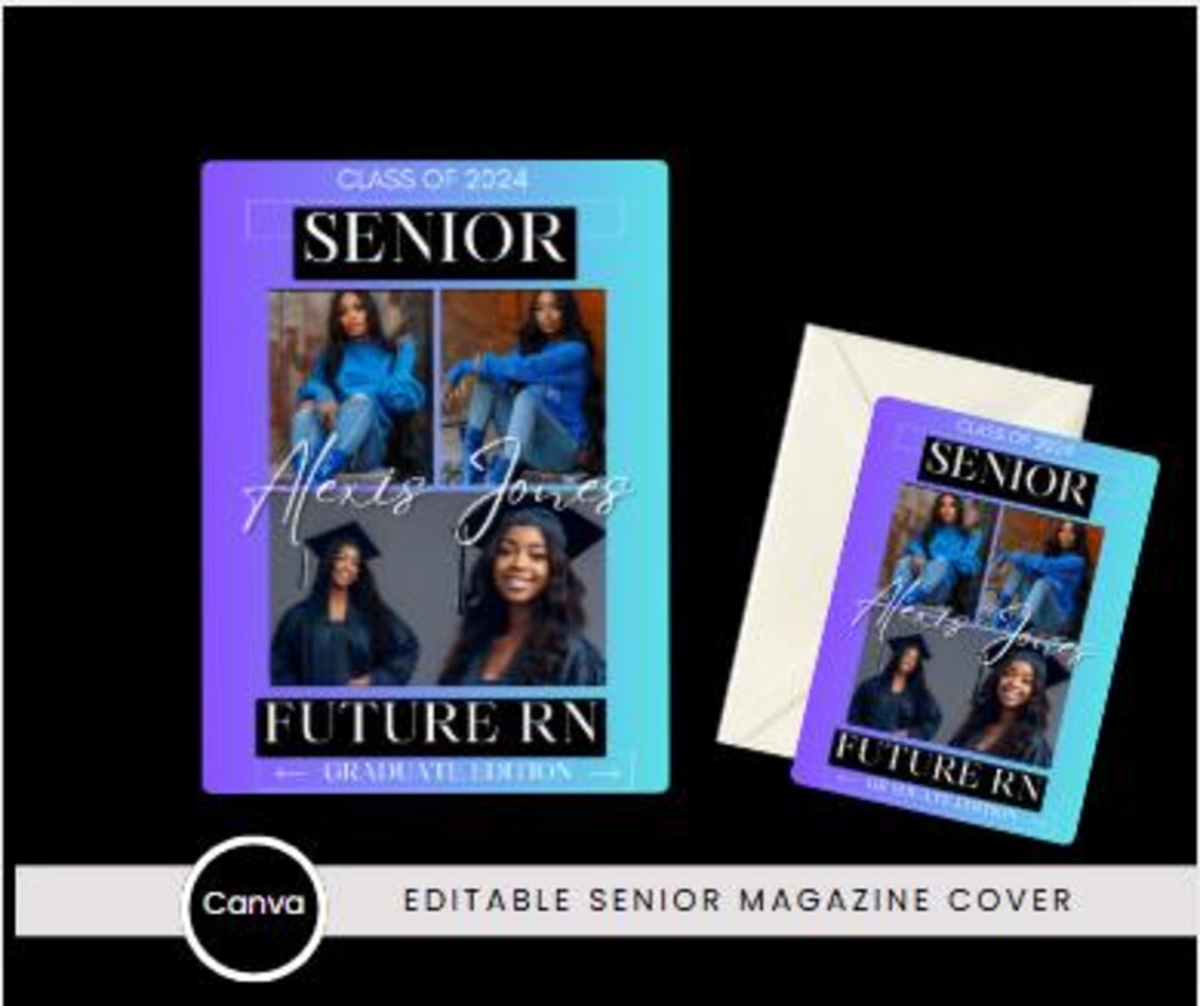 Editable Senior Magazine Cover | Class of 2025 Graduation Keepsake ...