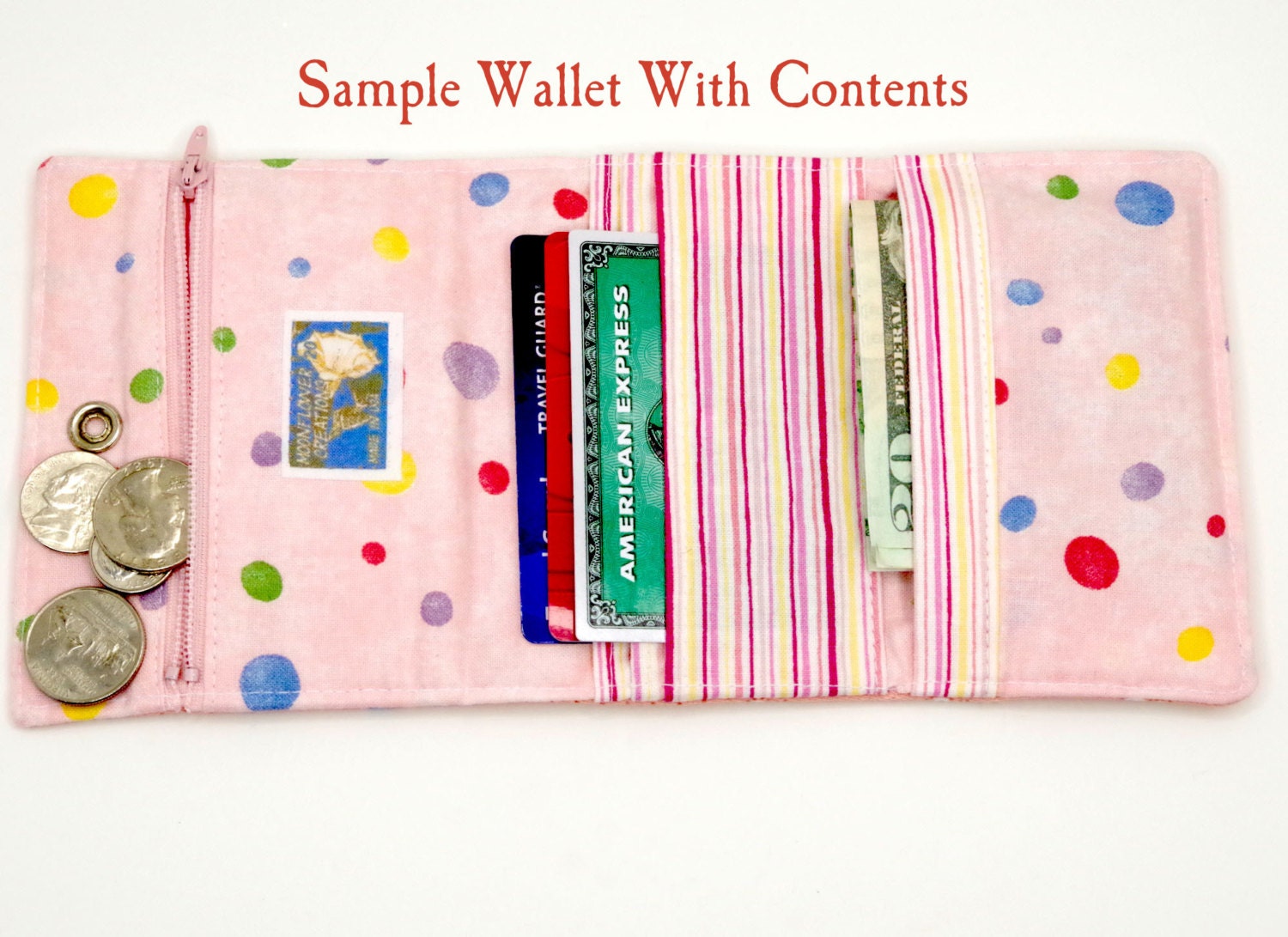 Red Poppy Flower Trifold Wallet With Bow Business Card - Etsy