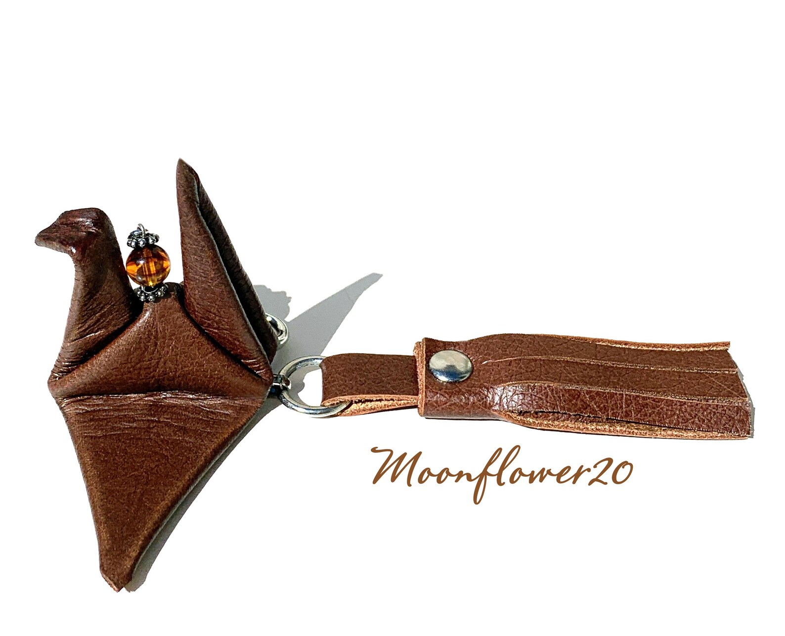 Genuine Leather Origami Crane Tassel – Handmade Zipper Pull, Purse ...