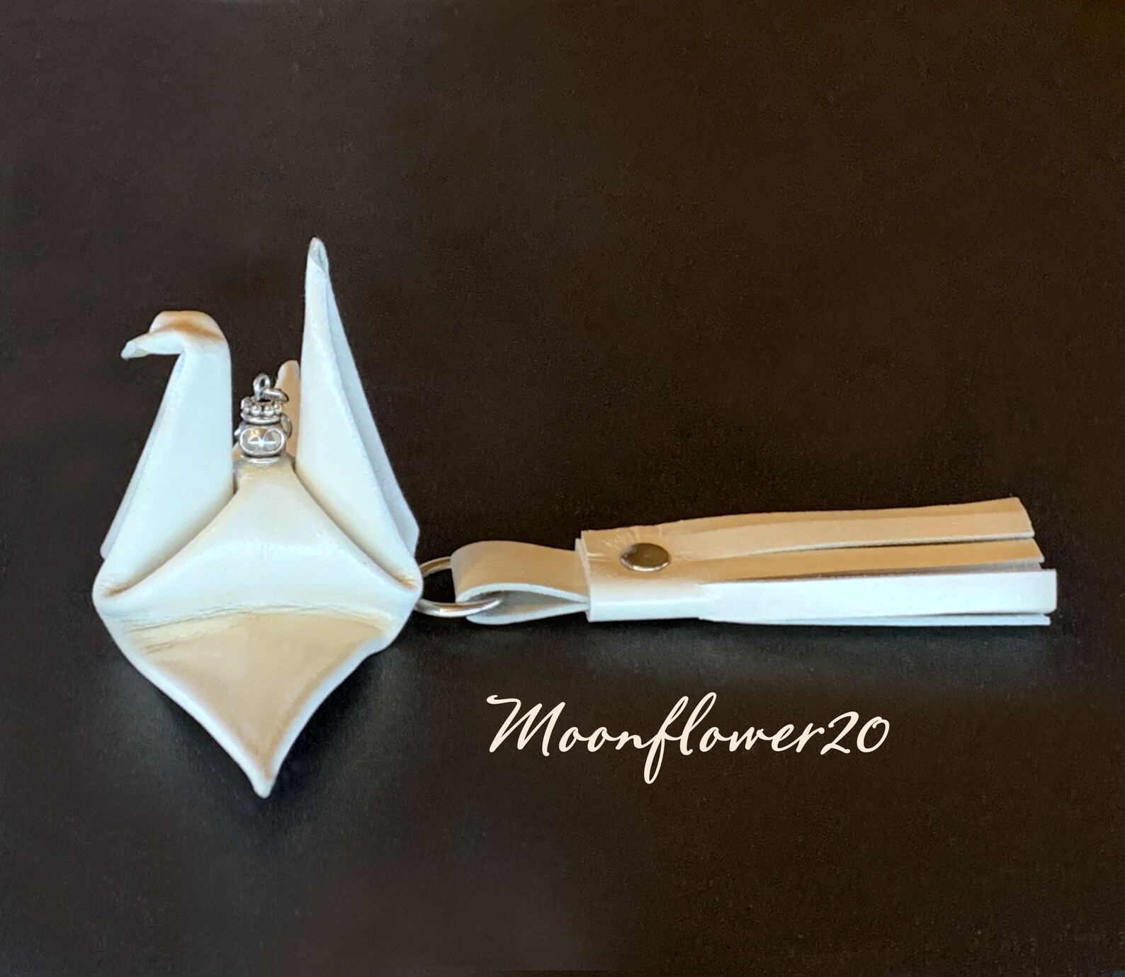 Genuine Leather Origami Crane Tassel – Handmade Zipper Pull, Purse ...