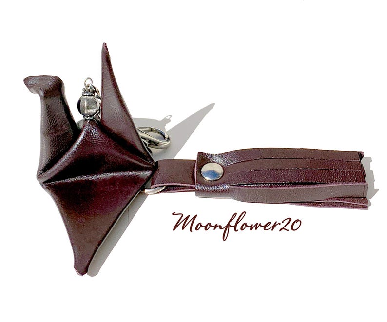 Genuine Leather Origami Crane Tassel – Handmade Zipper Pull, Purse ...