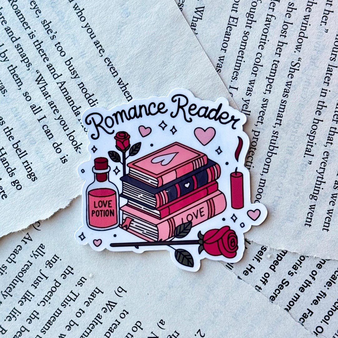 Romance Reader Sticker, Gift for Readers, Book Gifts, Smut Reading ...