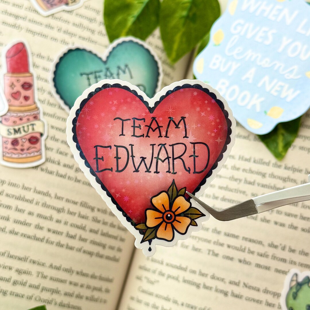 Team Edward Twilight Inspired Sticker, Tattoo Art Style Sticker for ...