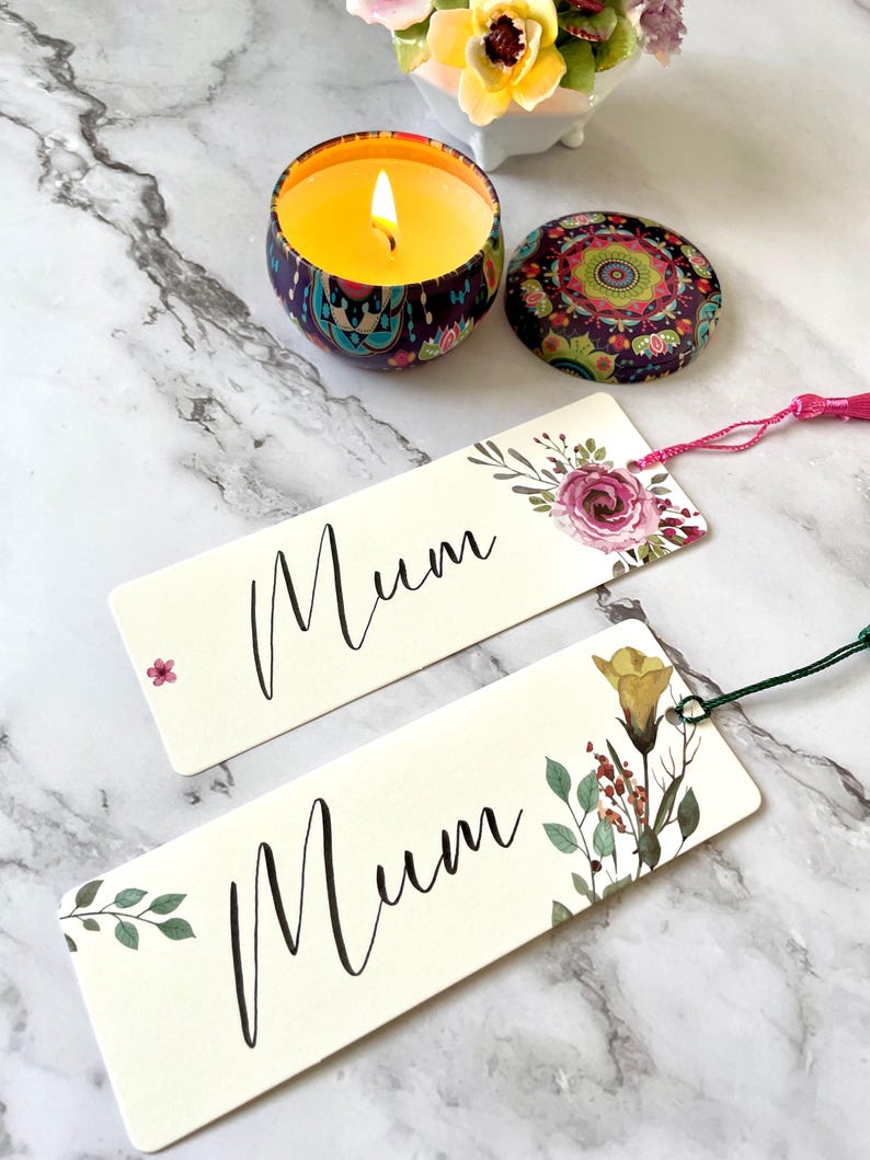 Personalized Floral Bookmark: Hand-lettered Custom Name Gifts, Wedding ...