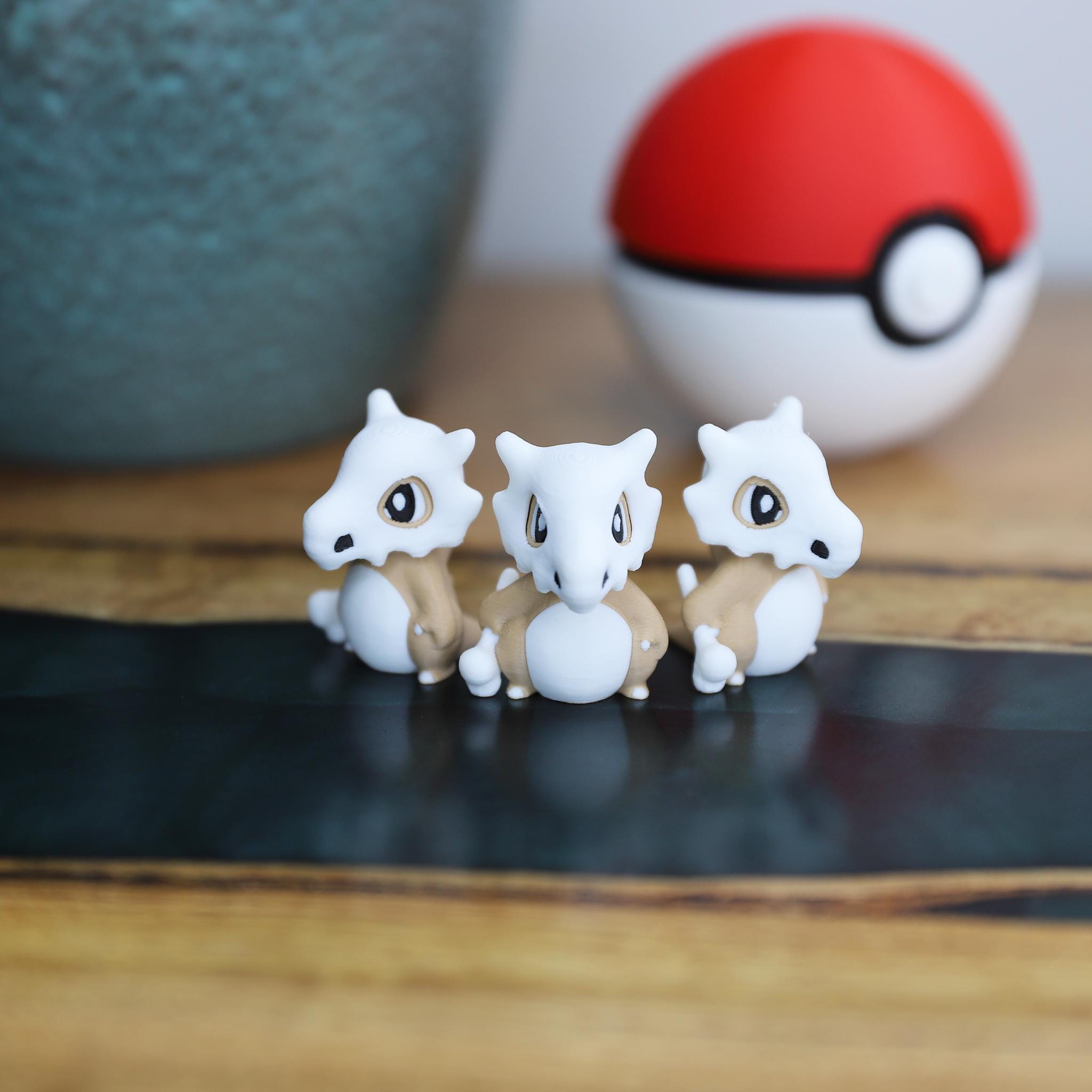 Chibi Cubone 3D Printed Figurine Cute Pokemon Model Keychain Option ...
