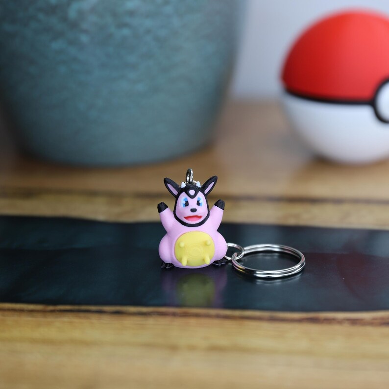 Chibi Miltank 3D Printed Figurine Cute Pokemon Model Keychain Option ...
