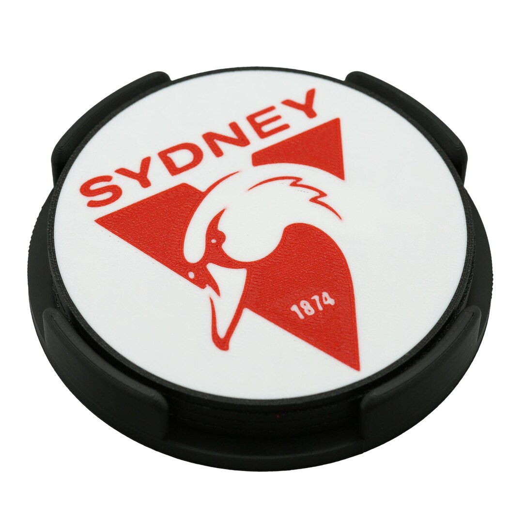 Sydney Swans AFL Coaster: 3D Printed Bar Decor, Australian Made - Etsy