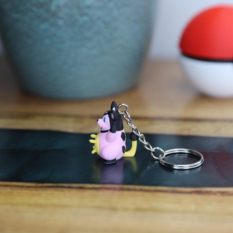 Chibi Miltank 3D Printed Figurine Cute Pokemon Model Keychain Option ...