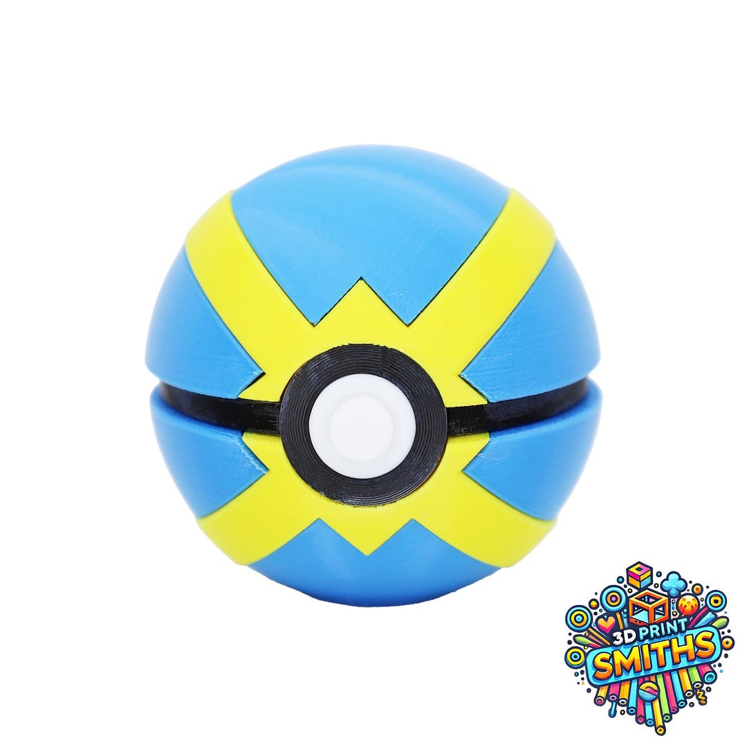 Pokémon Quick Ball Replica 3D Printed Pokéball Collectible Gamer Gift ...