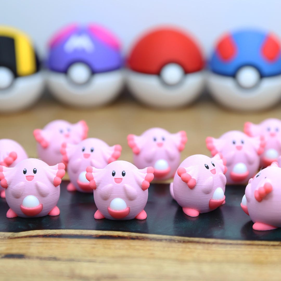 Chibi Chansey 3D Printed Figurine Cute Pokemon Model Keychain Option ...