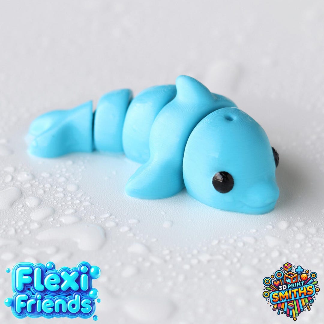 Mini Animals | Flexi Friends Dolphin | Articulating Tiny Animals | 3D ...