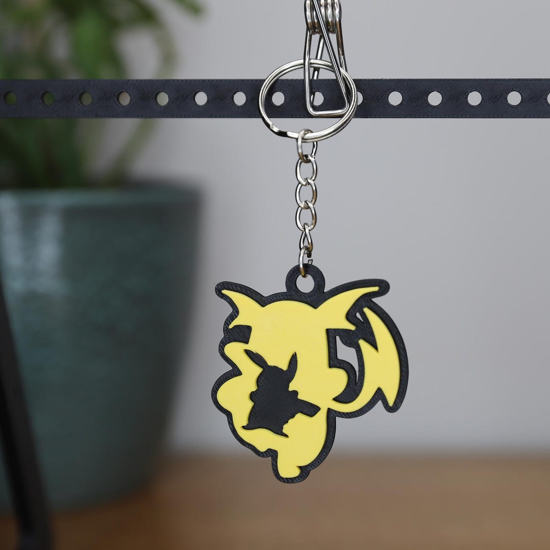 Pikachu to Raichu Evolution Keychain 3D Printed Unique Pokemon Design ...