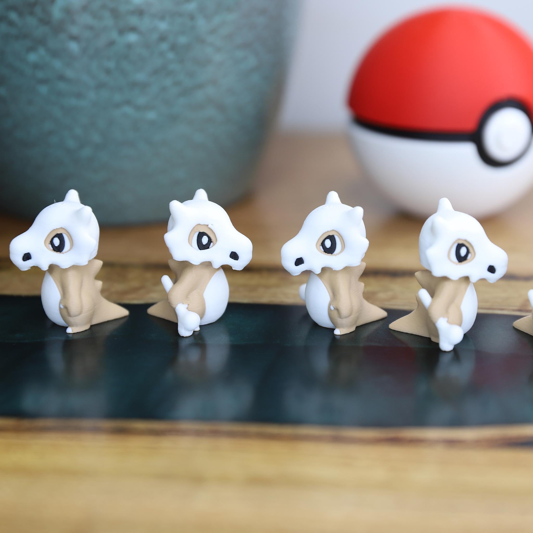 Chibi Cubone 3D Printed Figurine Cute Pokemon Model Keychain Option ...