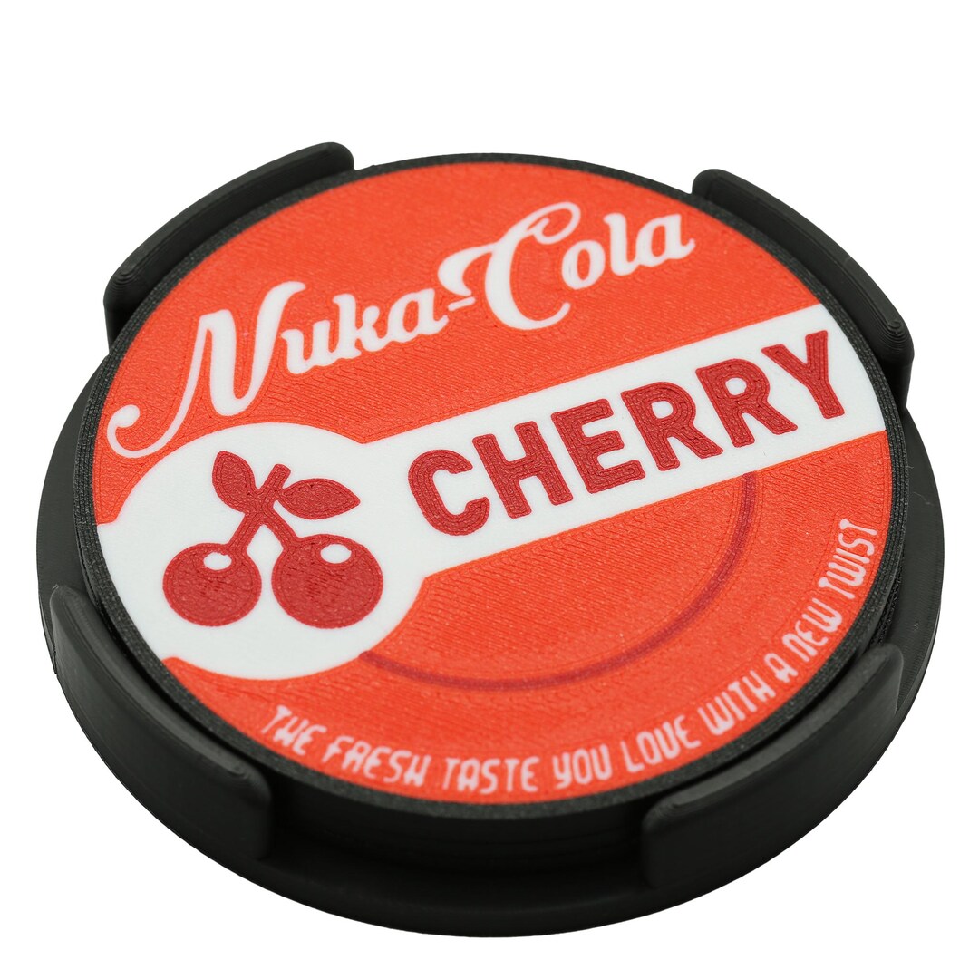 Nuka Cola Cherry Coaster – 3D Printed Drink Coaster, Bar Decor, Gift ...