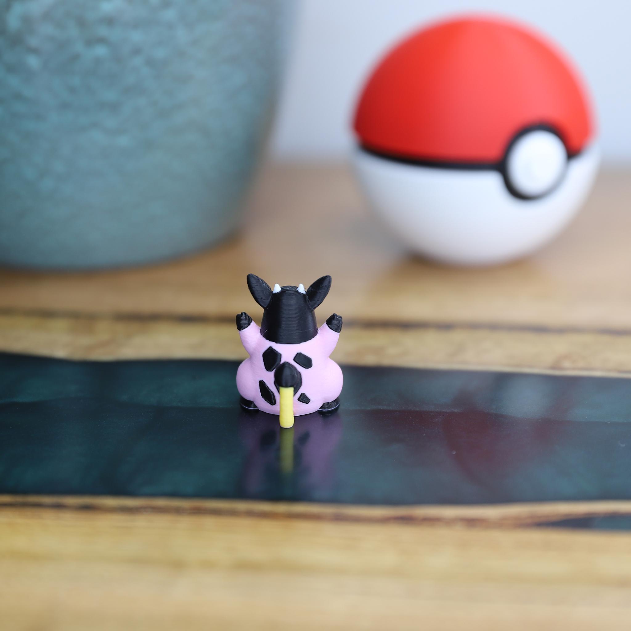 Chibi Miltank 3D Printed Figurine Cute Pokemon Model Keychain Option ...