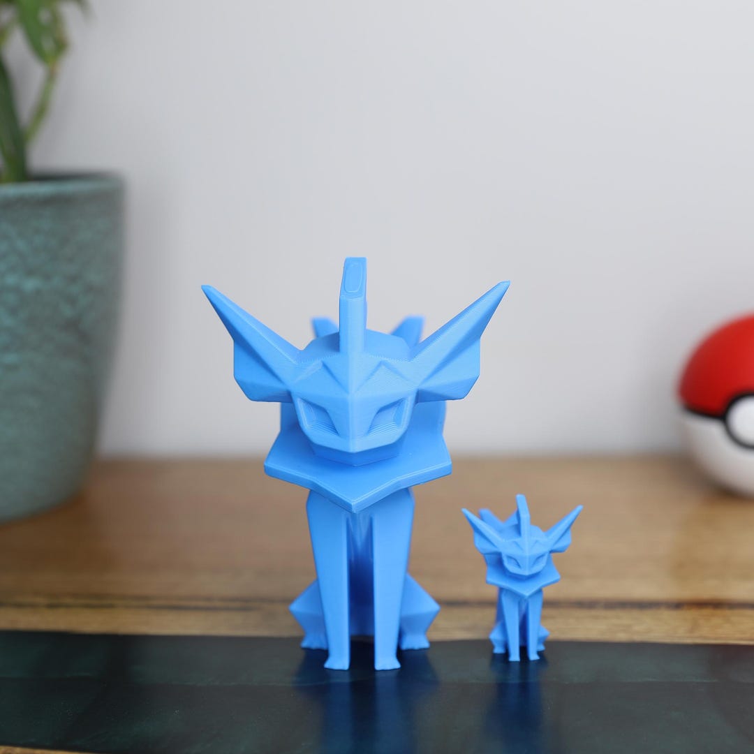 Low Poly Pokemon 3D Printed Vaporeon Figurine Retro Pokemon Multiple ...