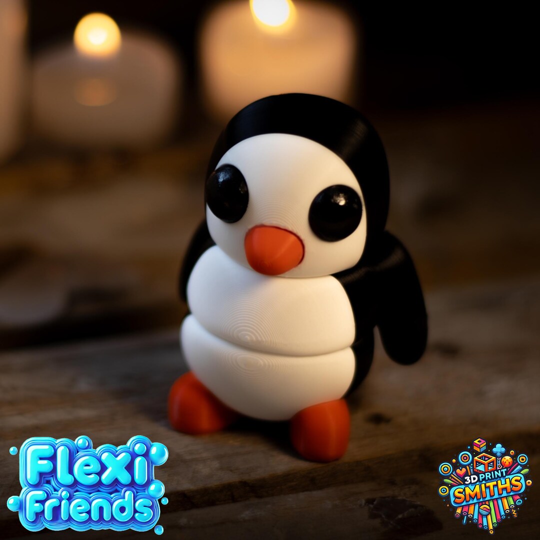 Mini Animals | Flexi Friends Penguin | Articulating Tiny Animals | 3D ...
