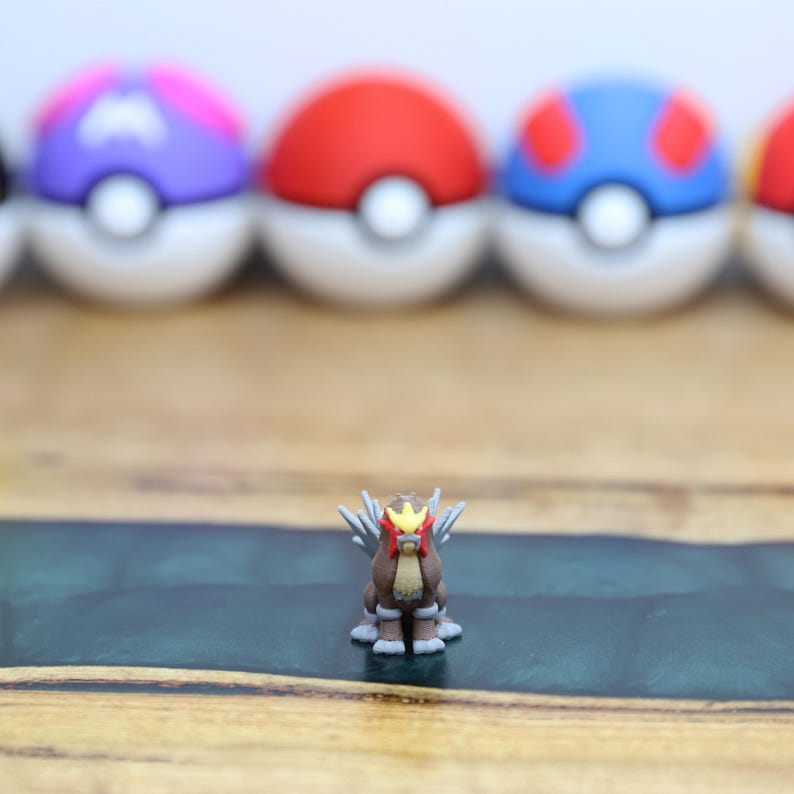 Chibi Entei 3d Printed Figurine Cute Pokemon Model Keychain Option Perfect T For Anime Fans