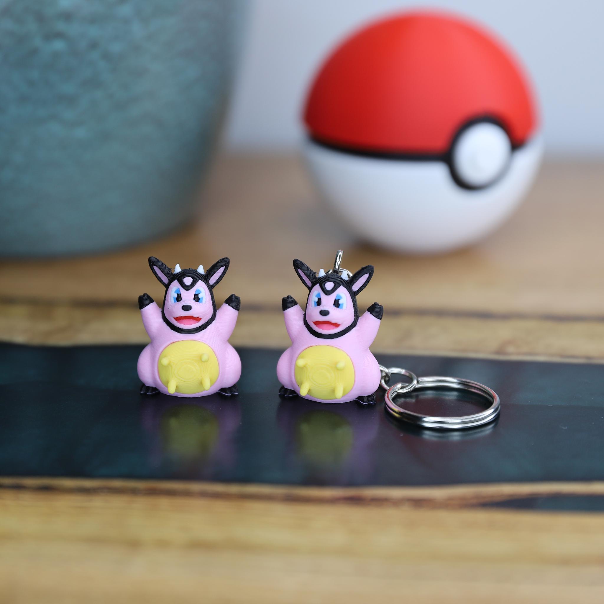 Chibi Miltank 3D Printed Figurine Cute Pokemon Model Keychain Option ...