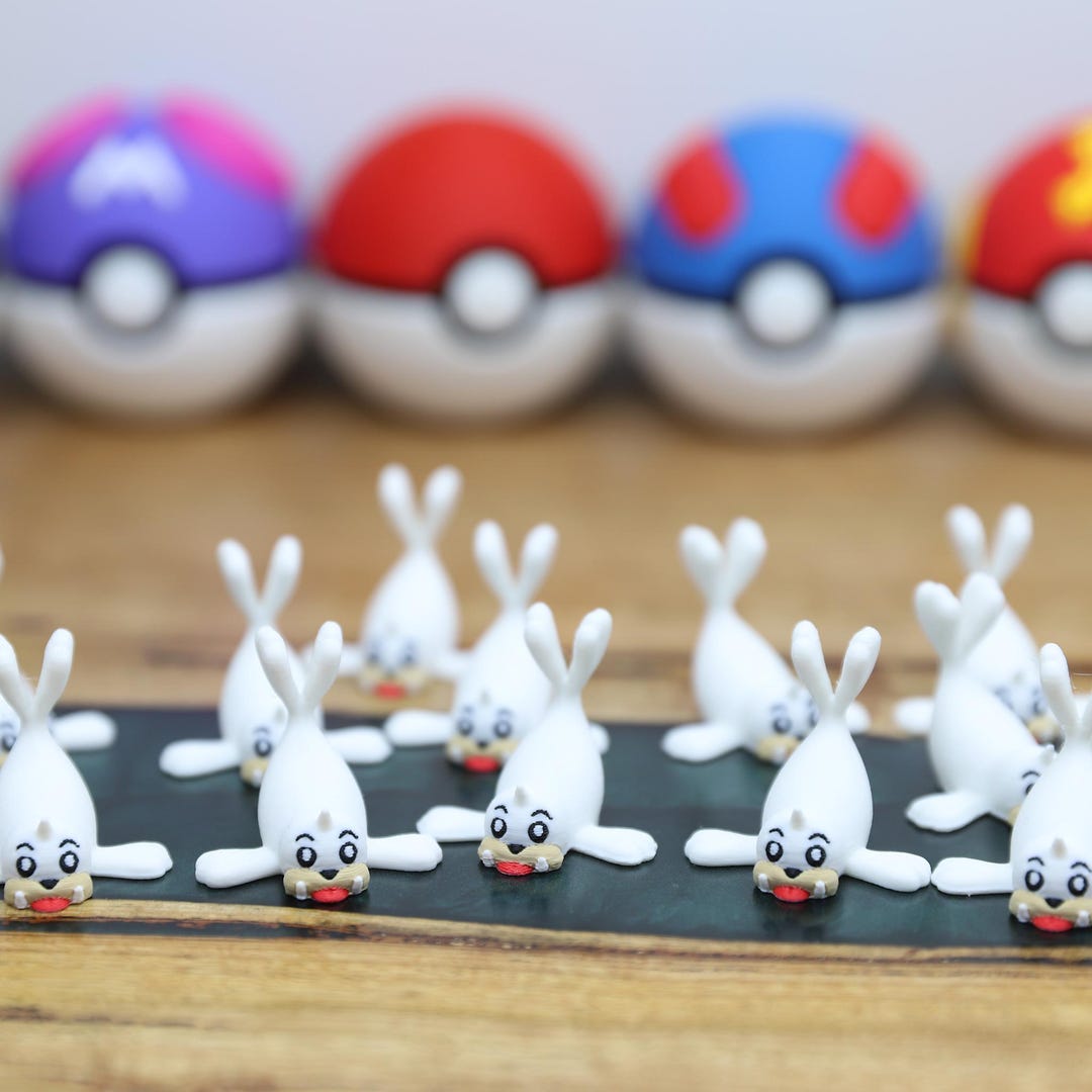 Chibi Seel 3D Printed Figurine Cute Pokemon Model Keychain Option ...