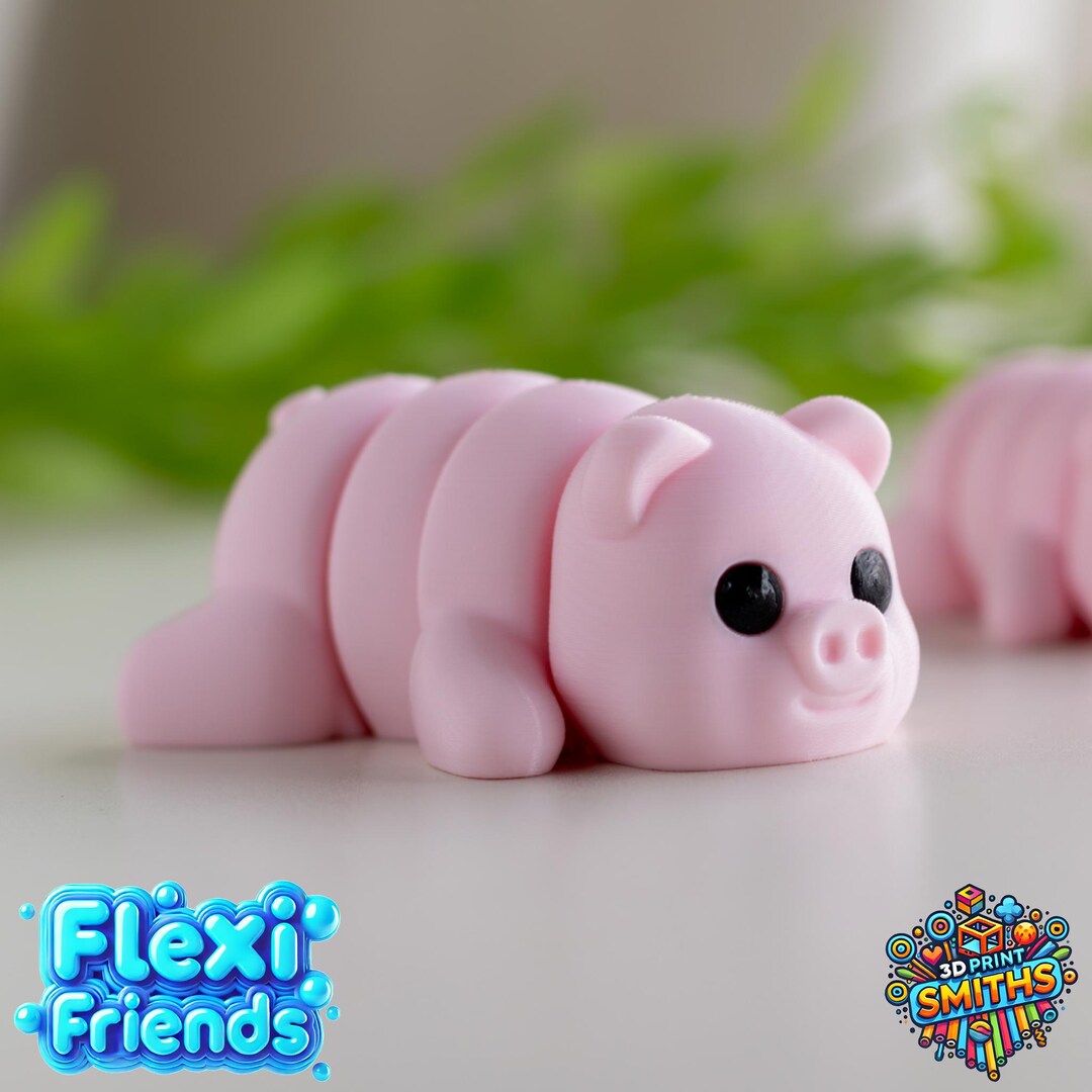 Mini Animals | Flexi Friends Pig | Articulating Tiny Animals | 3D ...
